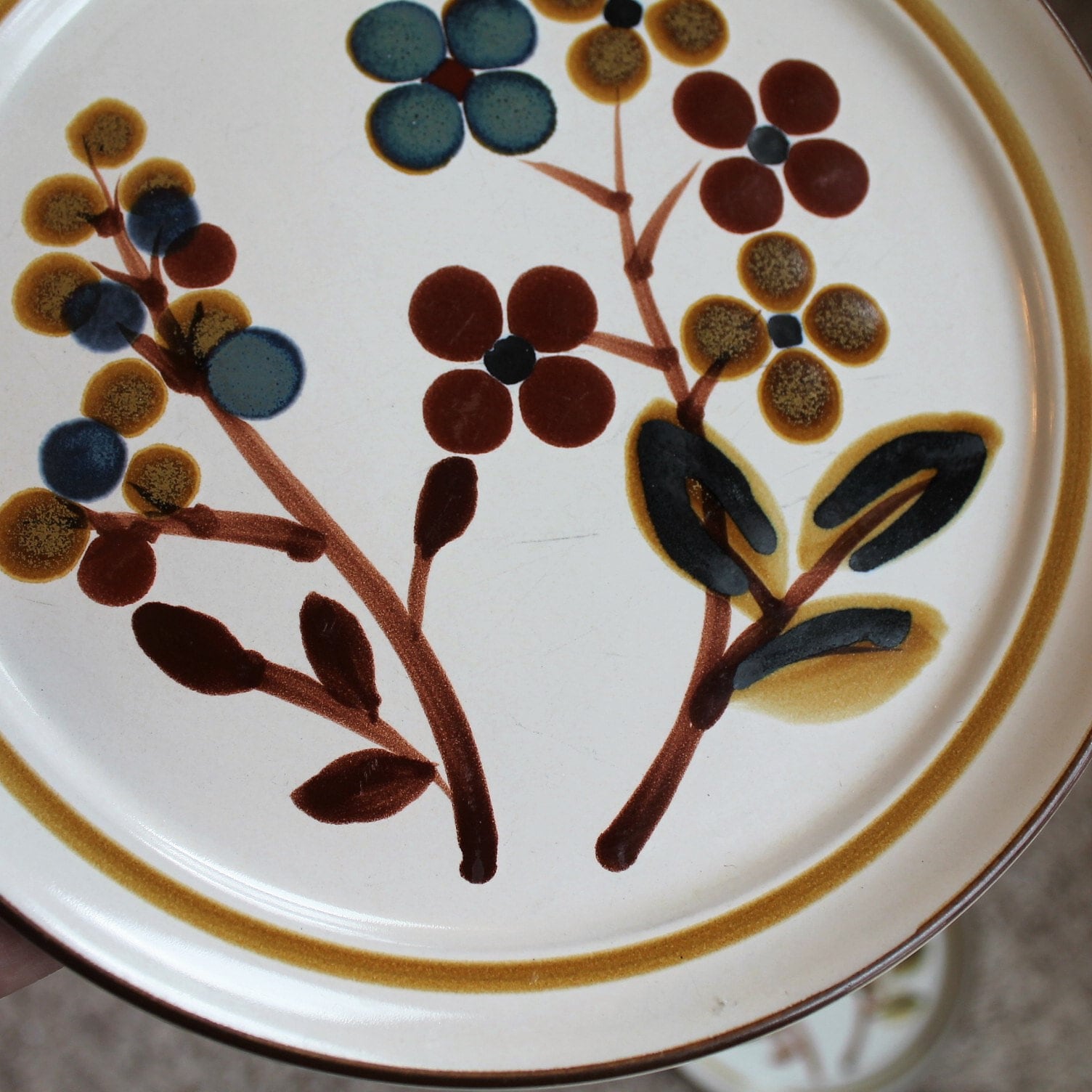 Vintage Noritake Stoneware OCTOBER FEST Salad Plate Set of 3 White ...