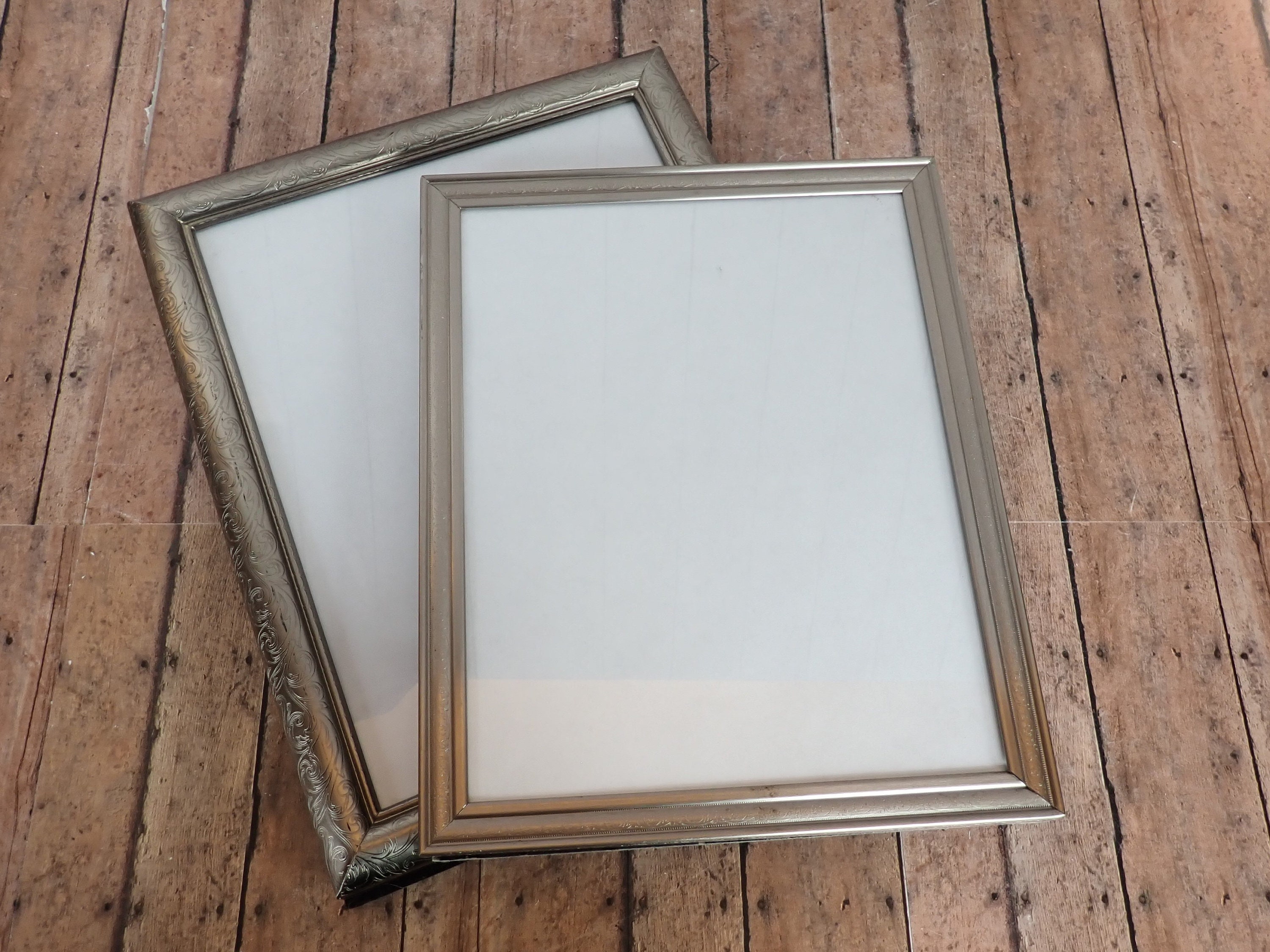 Vintage 8x10 Metal SIlver Photo Picture Frame Set of 2 Frames 8 x 10 ...
