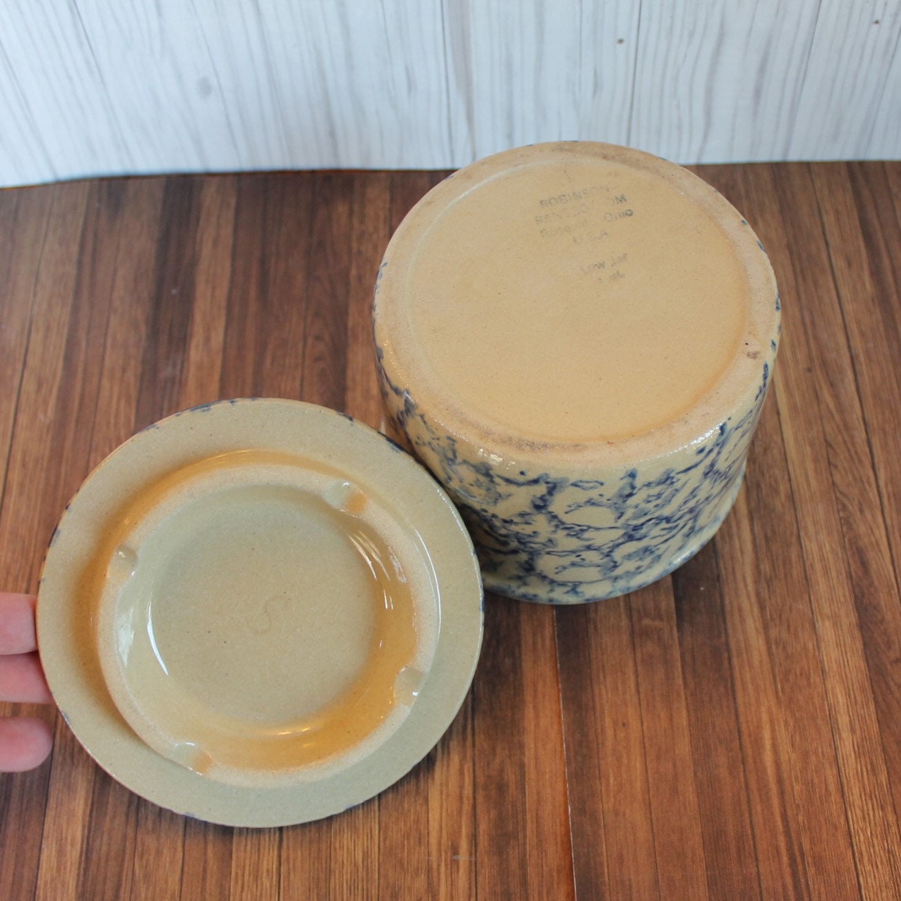 Vintage Robinson Ransbottom Pottery Co RRPCO Stoneware 1 Pint Crock ...