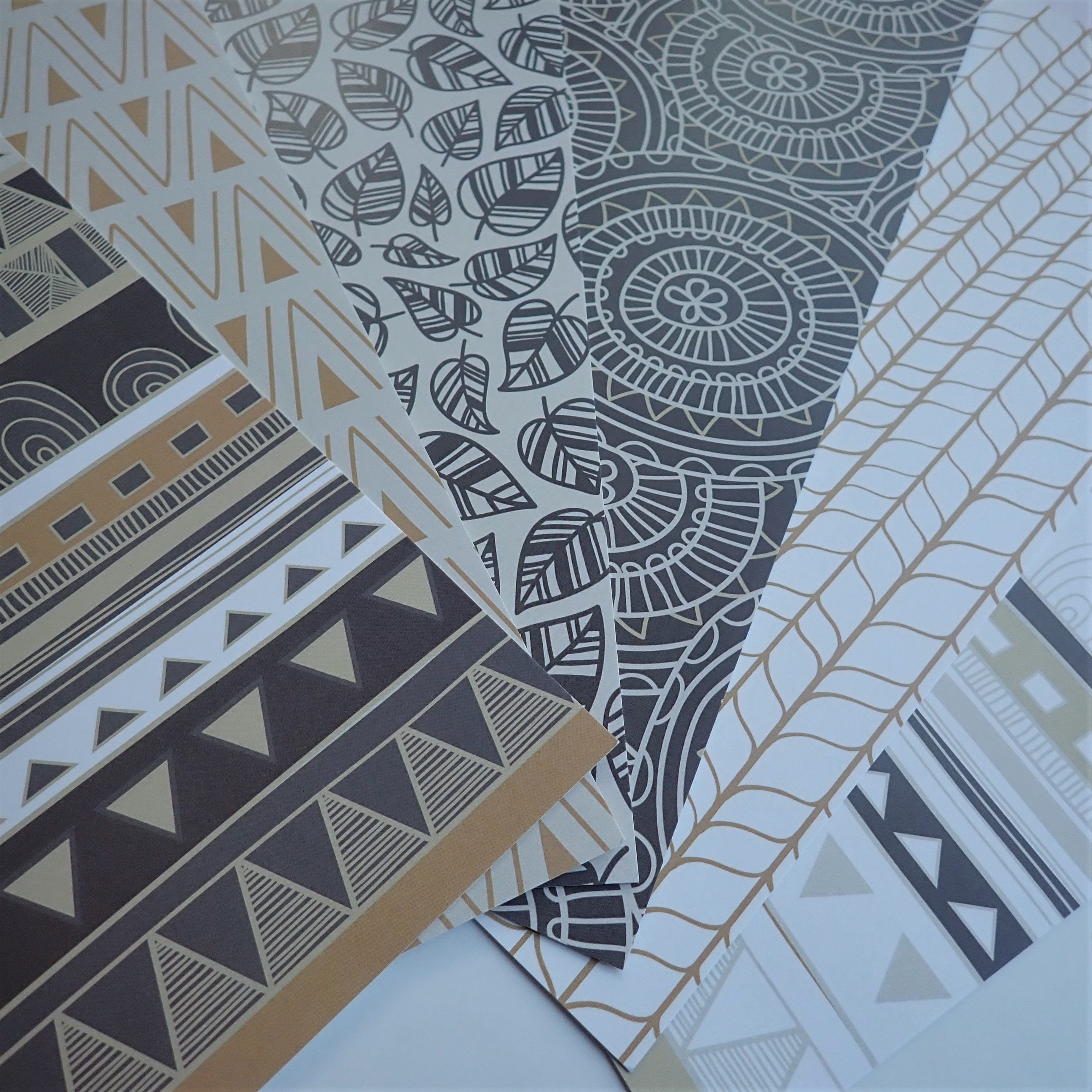 Ella and Viv SAFARI TRIBAL 12x12 Scrapbook Paper Set of 12 Sheets ...