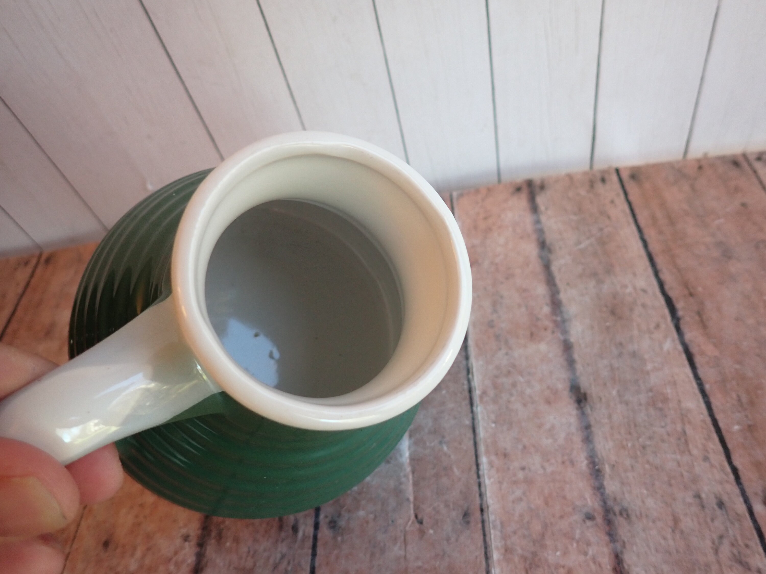 Vintage Wide Base No Spill Ceramic Stoneware Travel Mugs Spill Proof ...