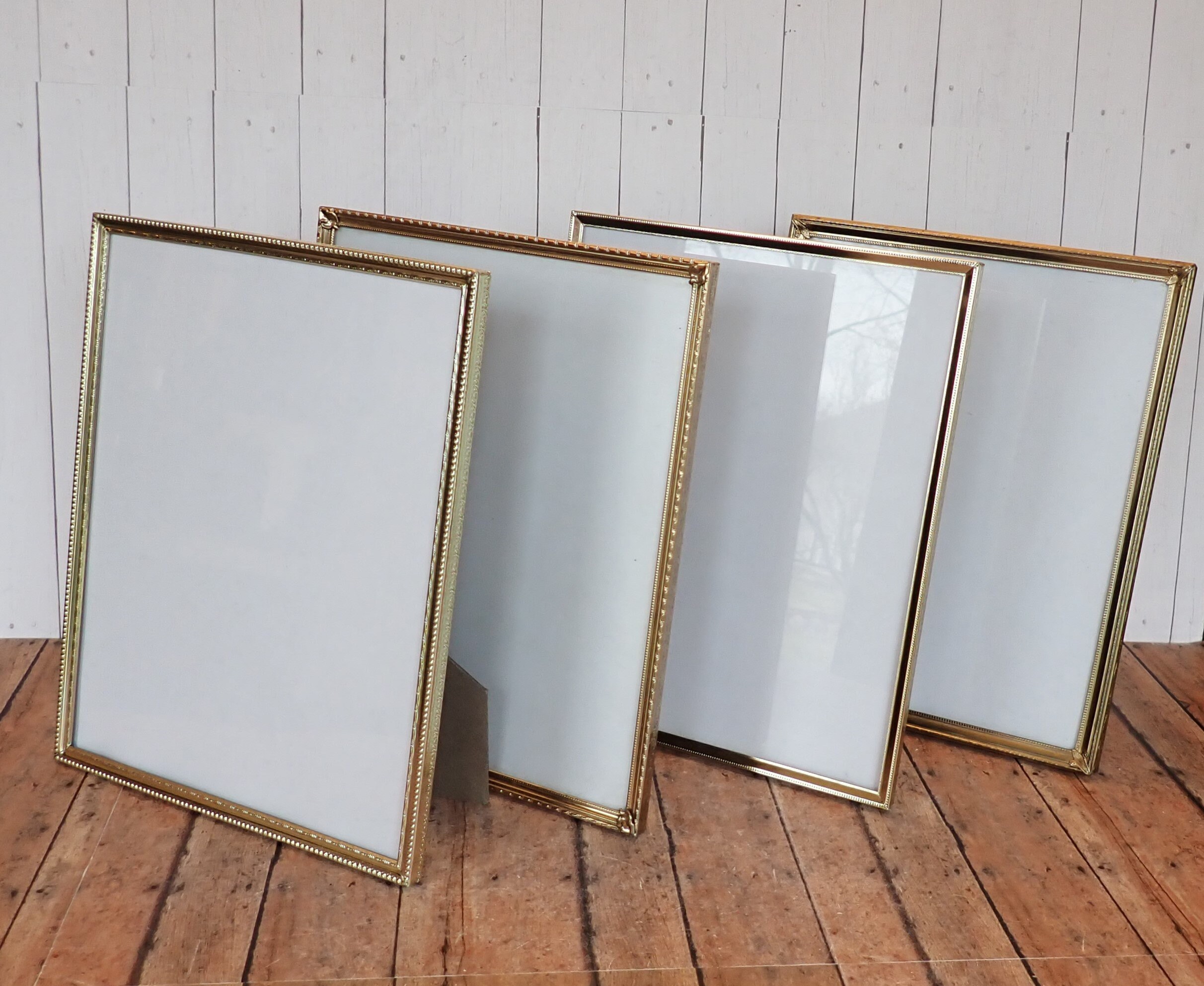 Vintage 8x10 Metal Gold Brass Colored Photo Picture Frame Set of 4 ...