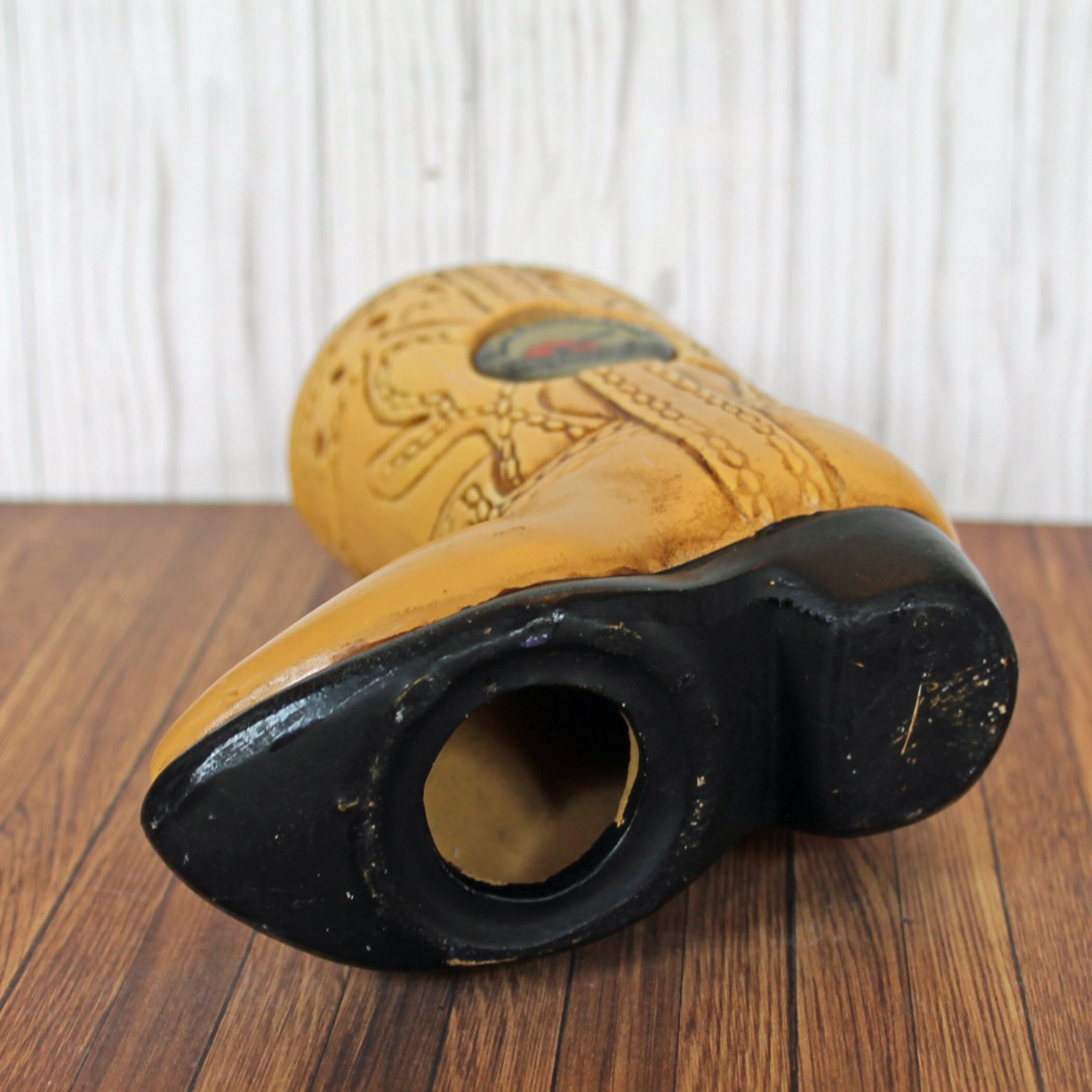 Vintage Ceramic Boot Bank Silver Dollar City Souvenir Branson Missouri ...