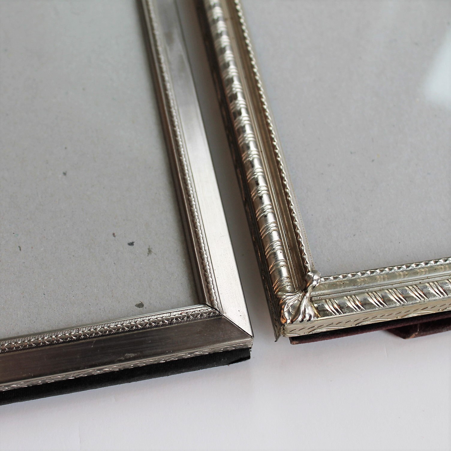 Vintage 8x10 Metal SIlver Photo Picture Frame Set of 2 Frames 8 x 10 ...