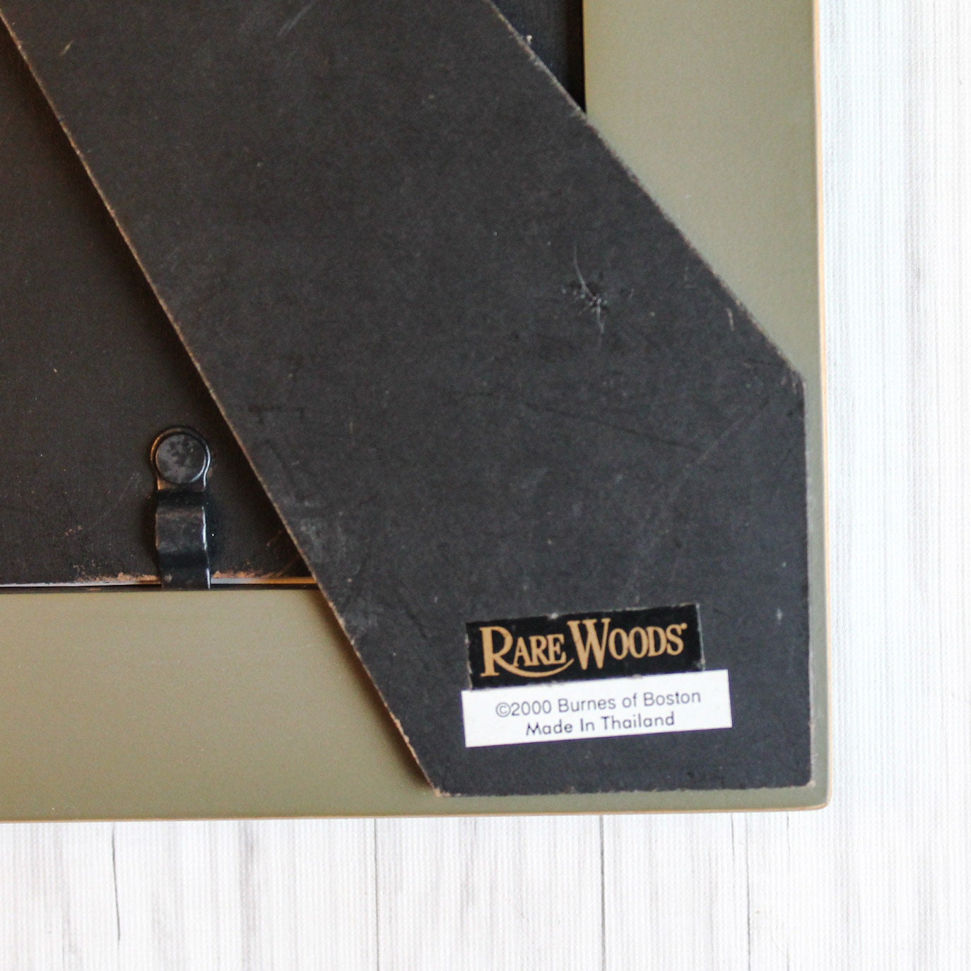 Vintage RARE WOODS 4x6 Picture Photo Frame Green Wood with Etched ...