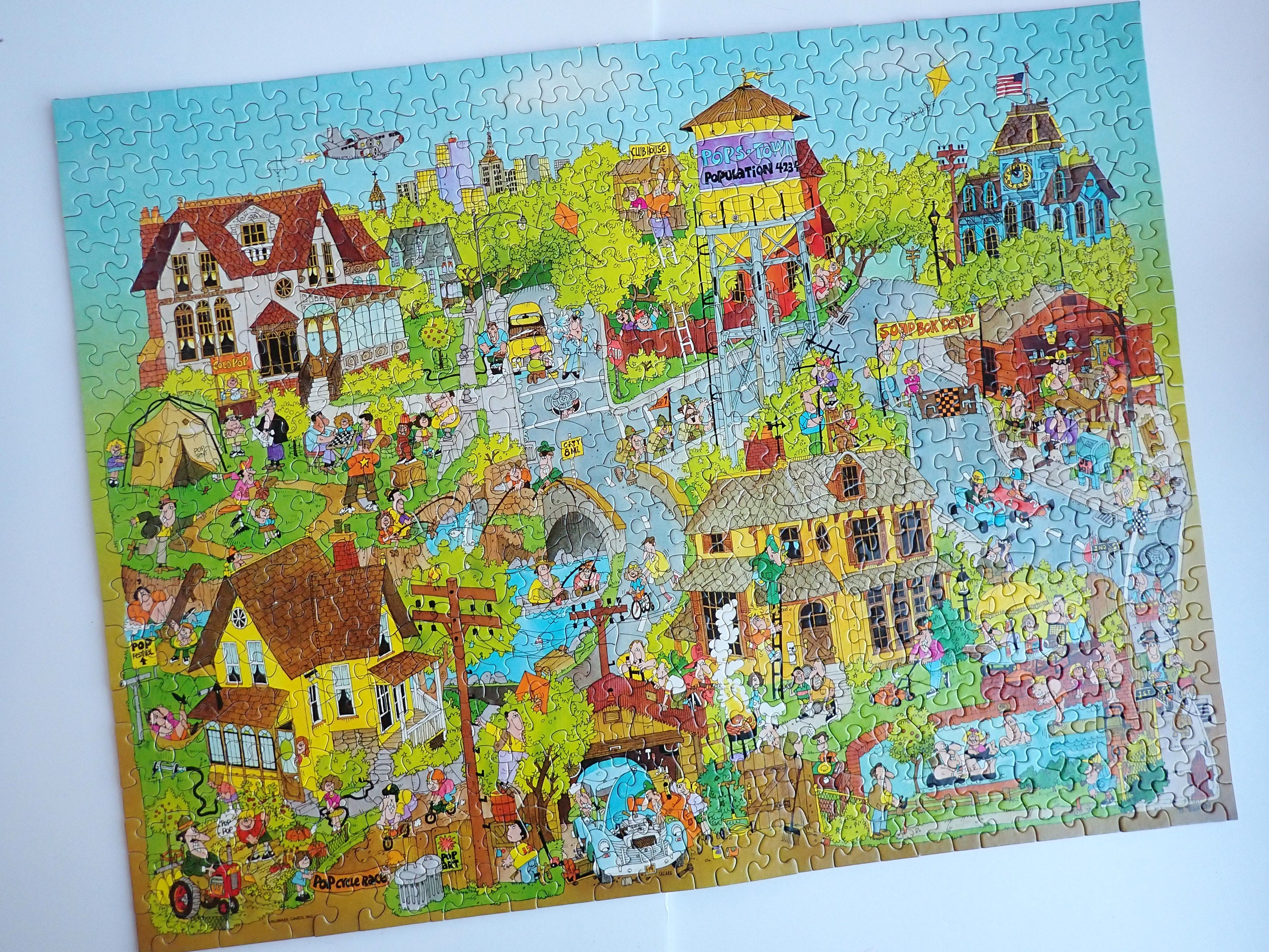 Vintage Springbok Hallmark Pops Town 500 Piece Jigsaw Puzzle Pops-Town ...