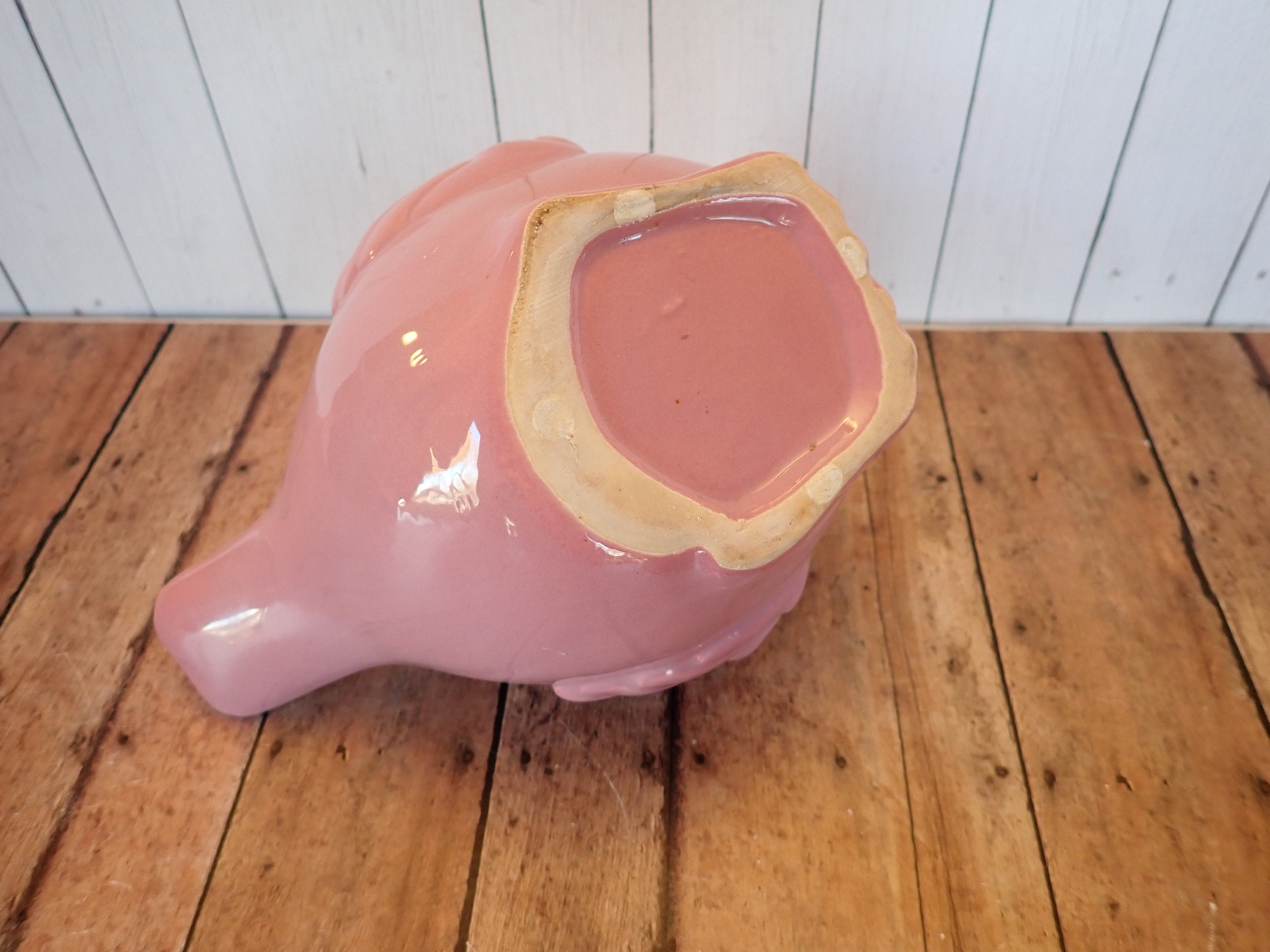 Vintage Pink Ceramic Bird Planter Flowerpot Flower Pot Sleek Modern ...