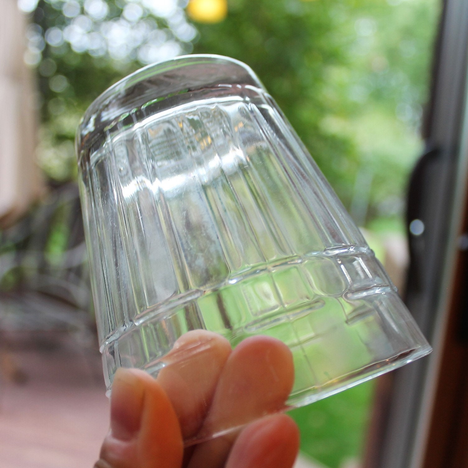 Vintage Longaberger Glass WOVEN TRADITIONS Clear 12 oz. Flat Tumbler ...