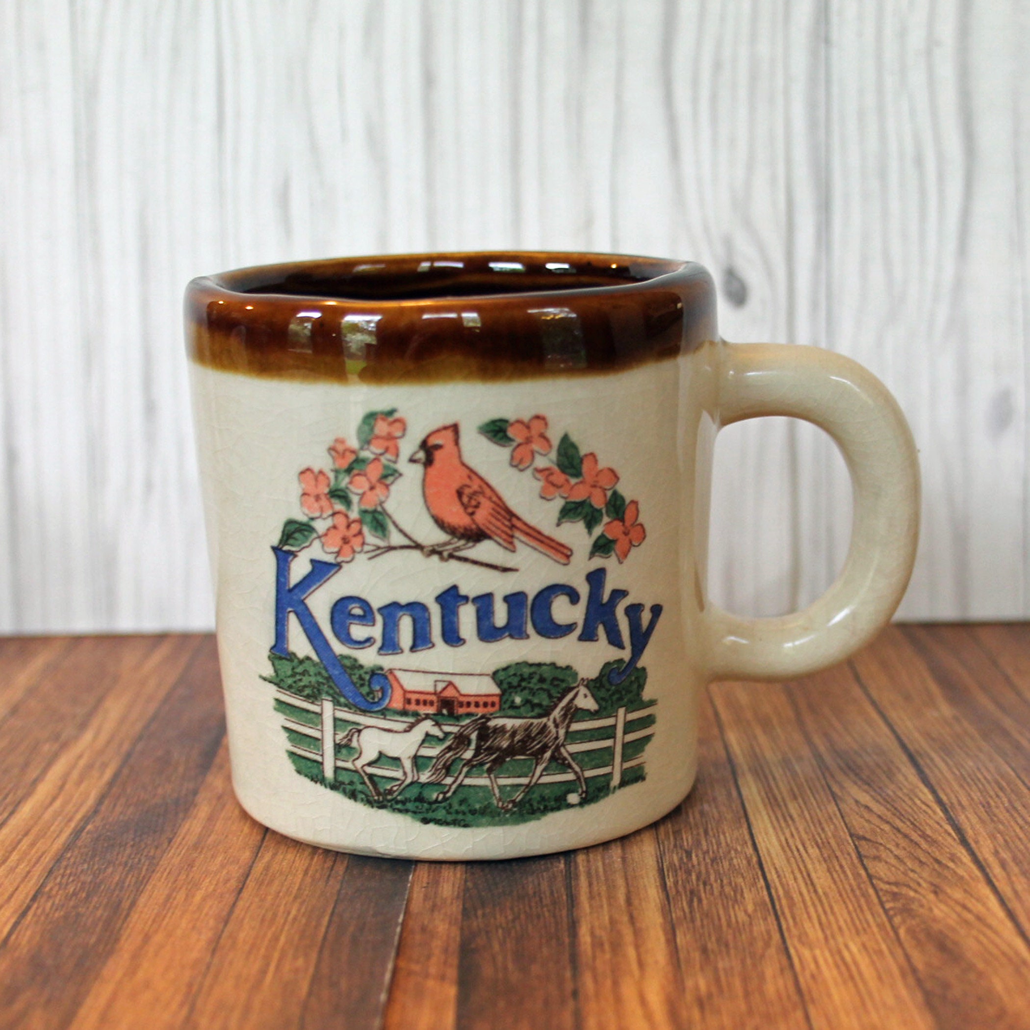 Vintage Kentucky Souvenir Mug Set of 2 Blue Grass State Horse Derby ...