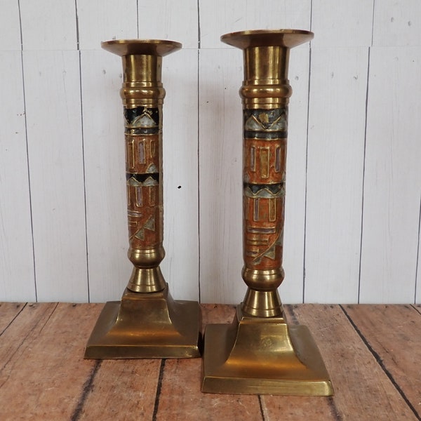 India Brass Candlesticks - Etsy