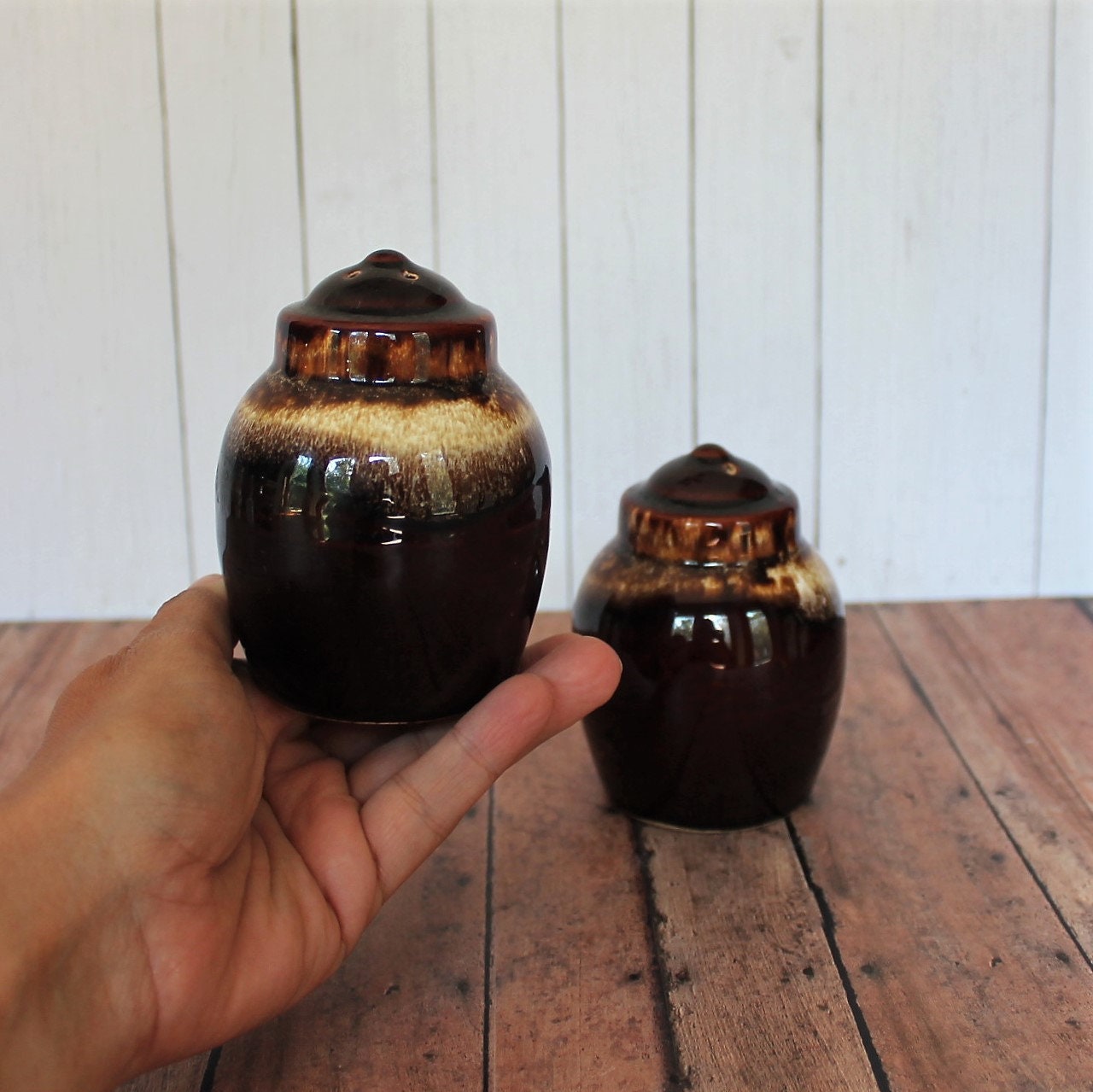 Vintage Pfaltzgraff GOURMET BROWN Salt and Pepper Shaker Set of 2 Brown ... Vintage Pfaltzgraff GOURMET BROWN Salt and Pepper Shaker Set of 2 Brown ...