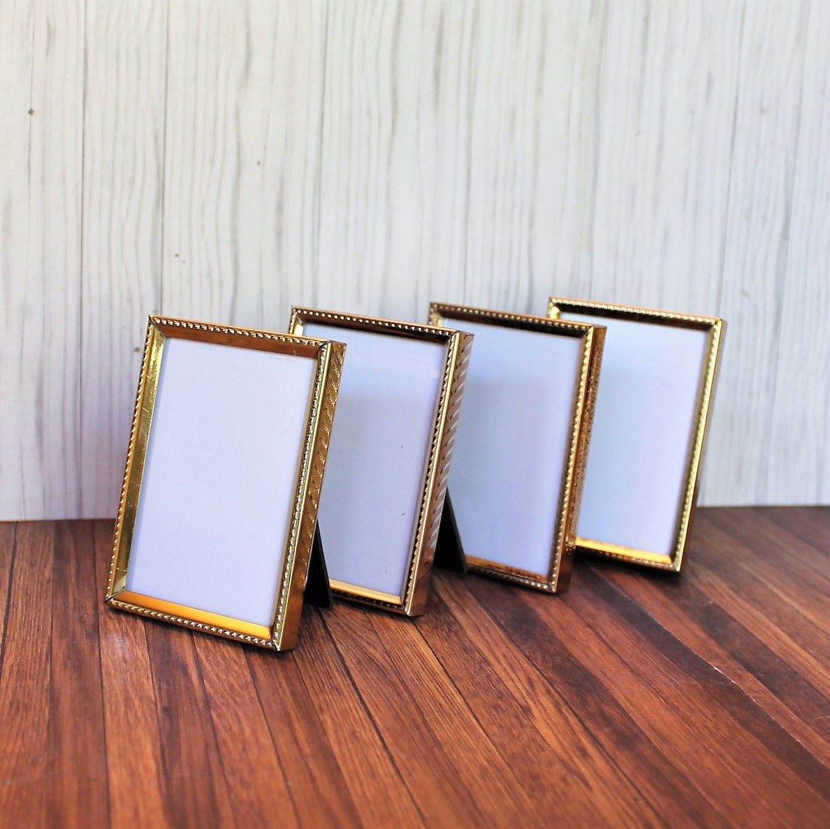 Vintage 2x3 Metal Gold Brass Colored Photo Picture Frame Set of 4 ...