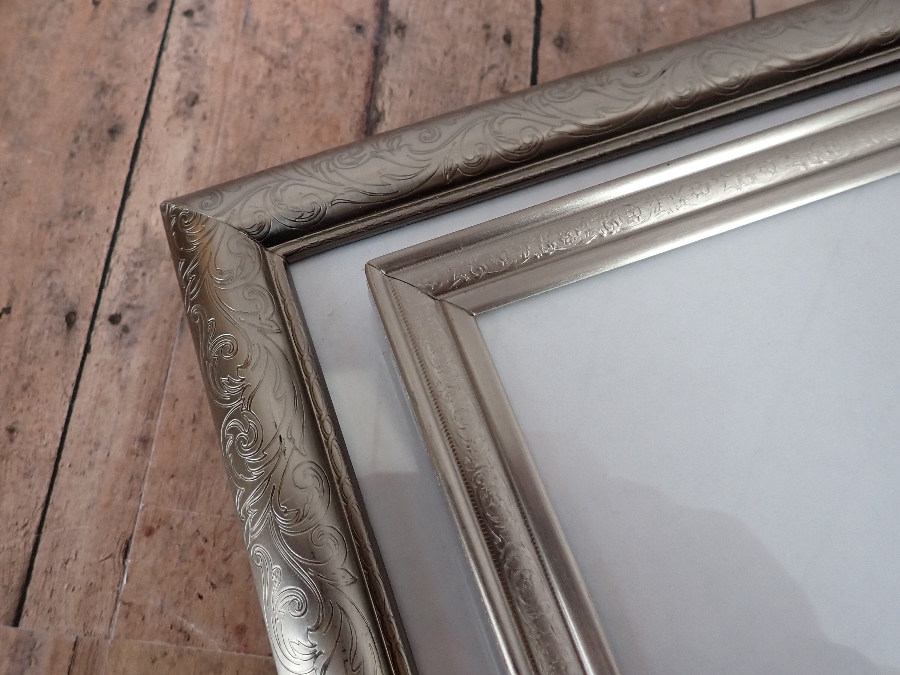 Vintage 8x10 Metal SIlver Photo Picture Frame Set of 2 Frames 8 x 10 ...