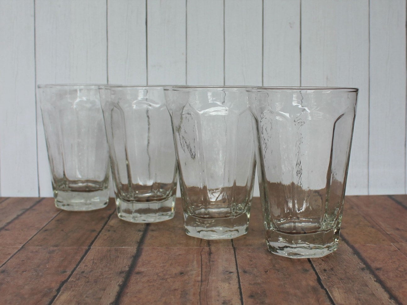 Vintage Anchor Hocking COURTNEY CLEAR Glass 12 oz. Tumbler Set of 4 ...