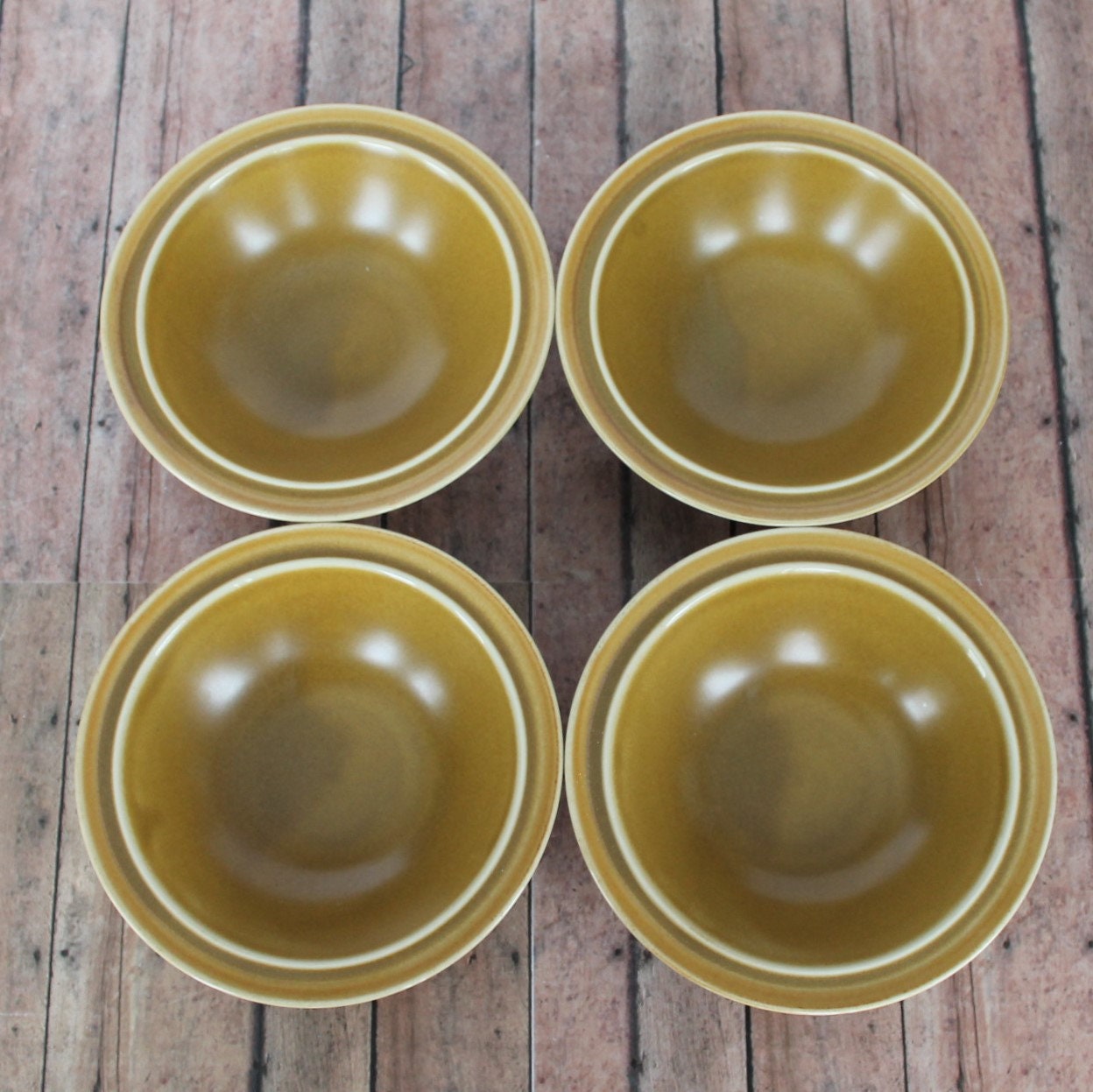 Vintage Independence Stoneware YUMA Cereal Bowl Set of 4 Gold Yellow ...
