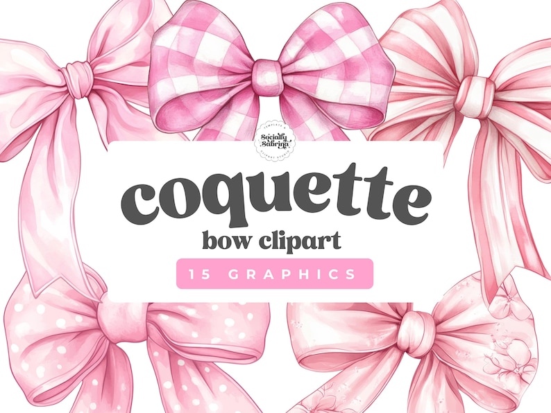 Coquette Valentine PNG, Pink Bows PNG, Trendy Valentines Day PNG ...