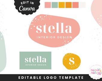 Canva Logo Template | Branding Kit Editable Canva Template - Etsy