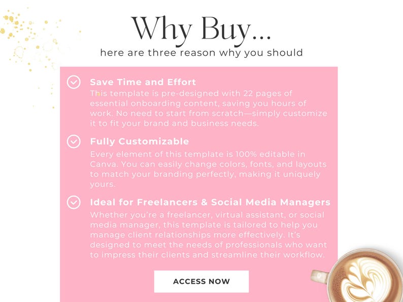Editable Social Media Onboarding Template | 22-page Canva Template for ...