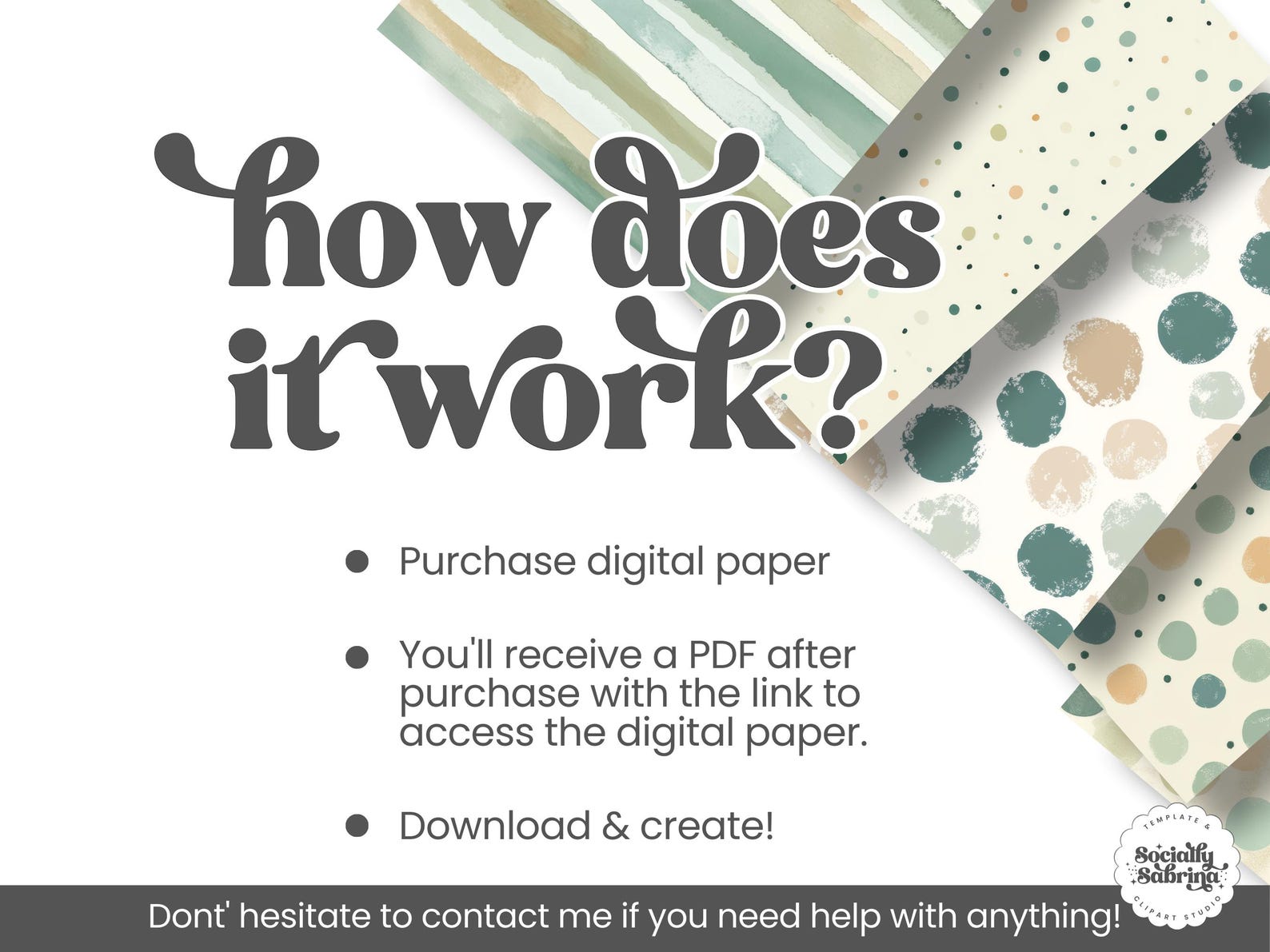 Watercolor Earth Tones Digital Paper Pack Neutral Boho Polka Dot ...