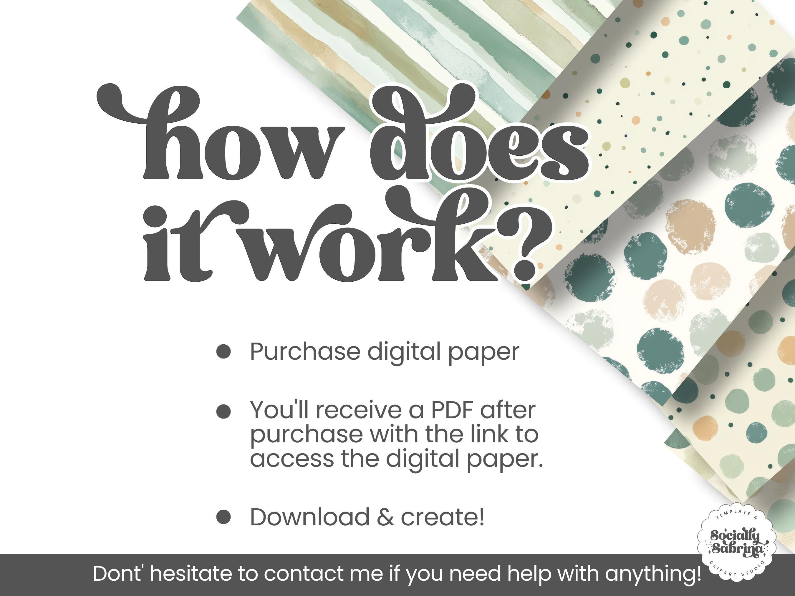 Watercolor Earth Tones Digital Paper Pack Neutral Boho Polka Dot ...