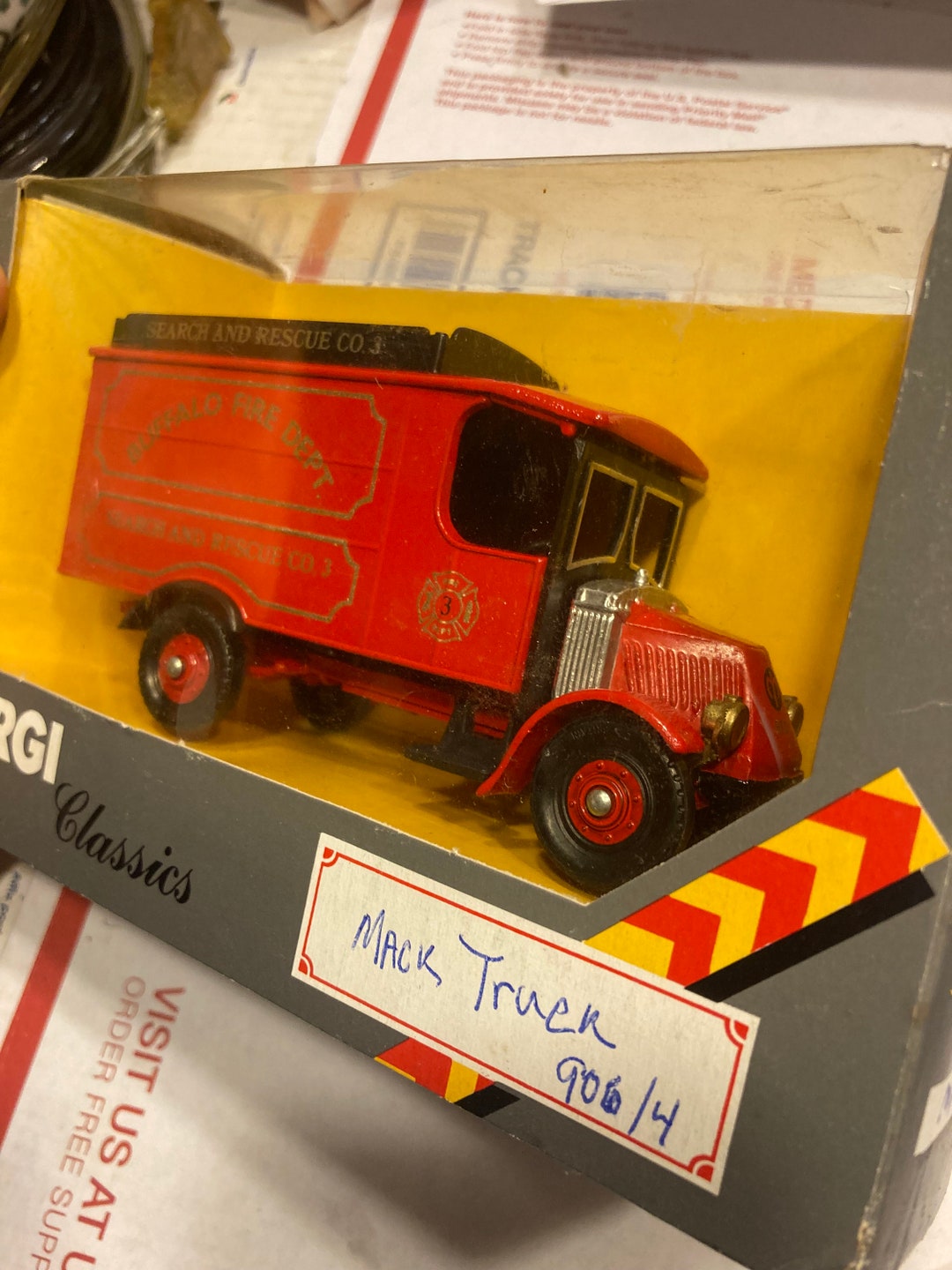 Vintage Corgi MACK, BUFFALO FIRE Dept. Search and Rescue, Mint, Brand ...