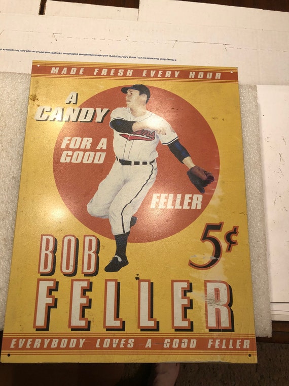 Nice 12'x16 BOB FELLER Tin Litho Sign A Candy for a | Etsy