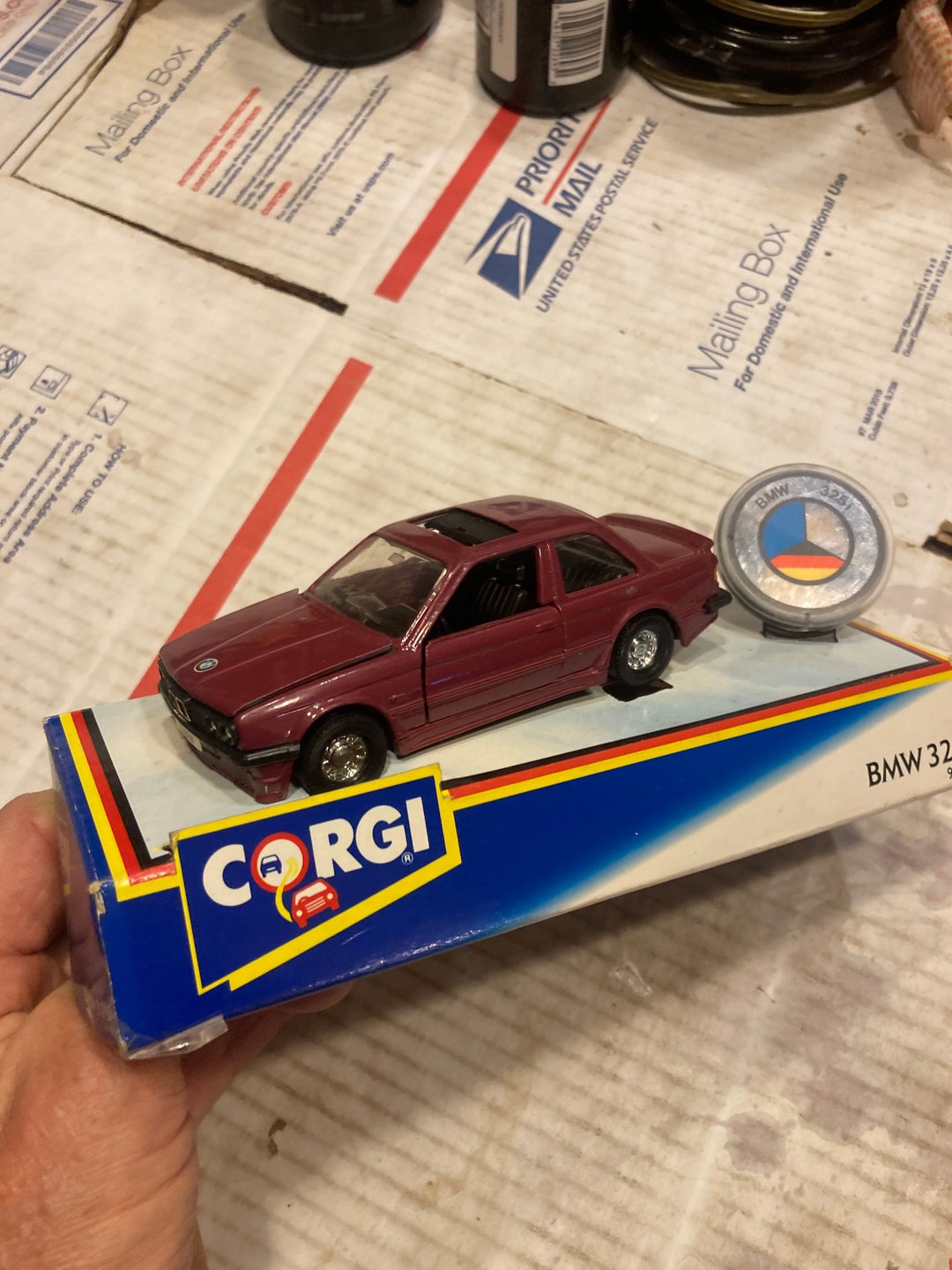 Vintage Corgi BMW 325i and BADGE Plus INSERT Mint, Brand New! Corgi ...