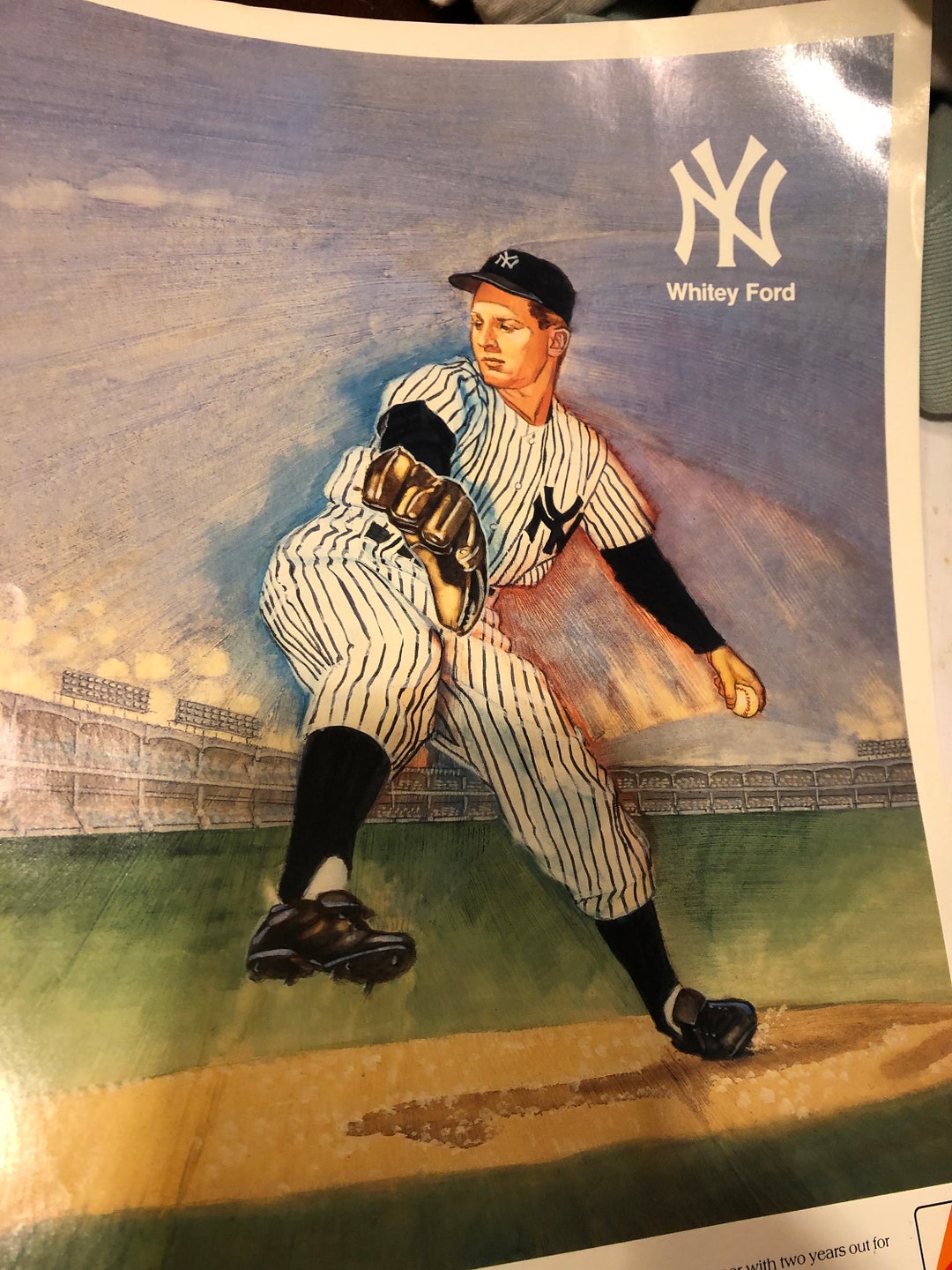 Rare Citgo 1989 NY YANKEES HOF Color Lithograph "whitey Ford" Mint, Wow ...