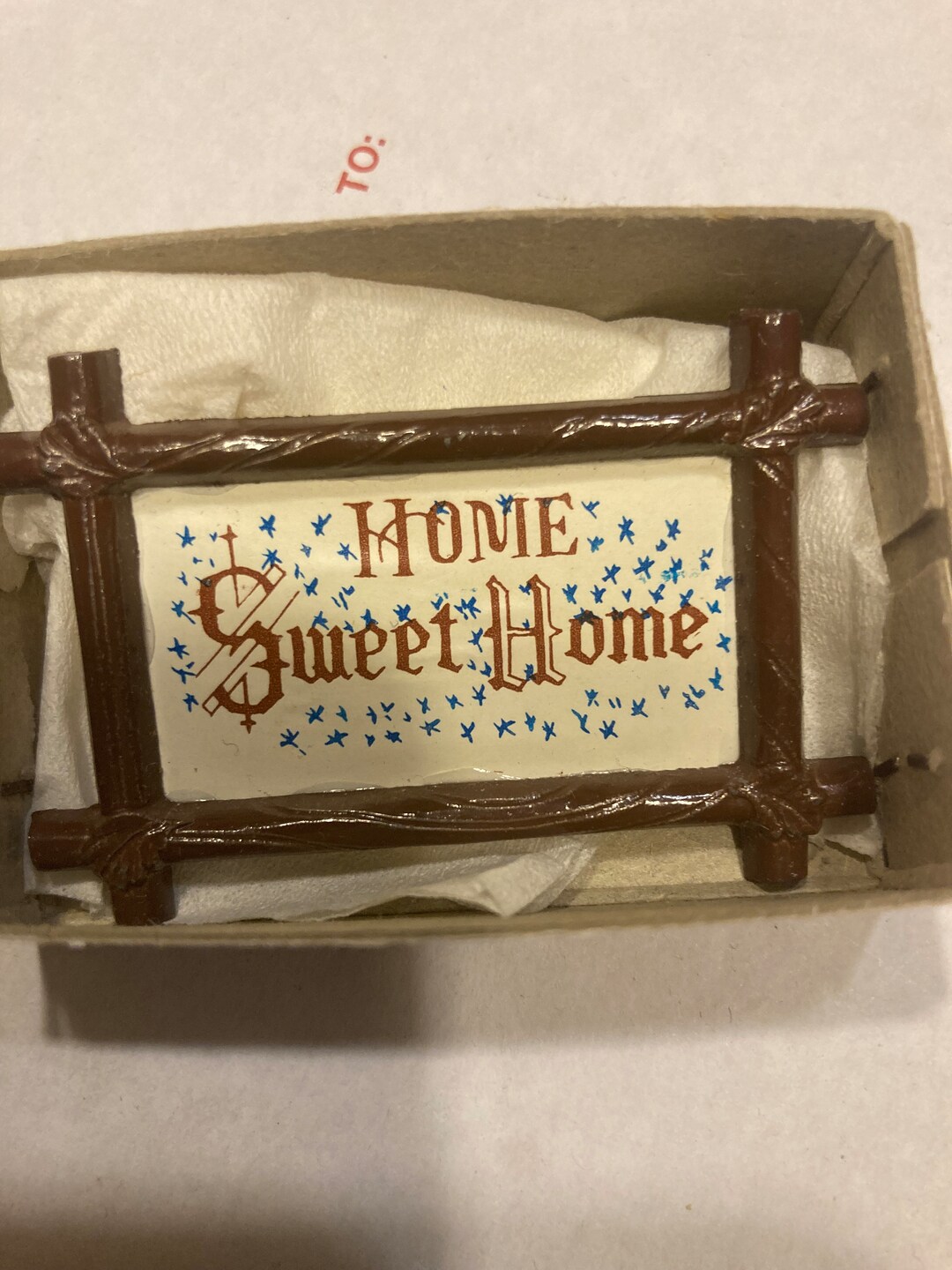 SHACKMAN Dollhouse Miniature Old Fashioned "home Sweet Home" Framed Art ...