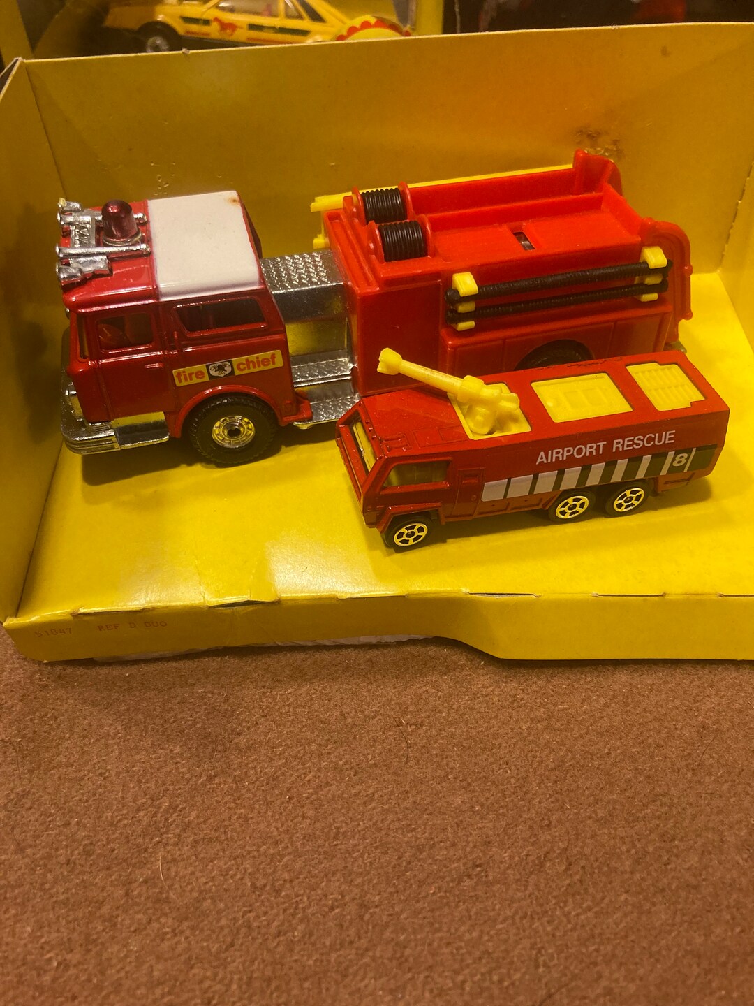 Vintage Corgi FIRE TRUCKS X 2, Chief and Airport Rescue, Mint, Brand ...
