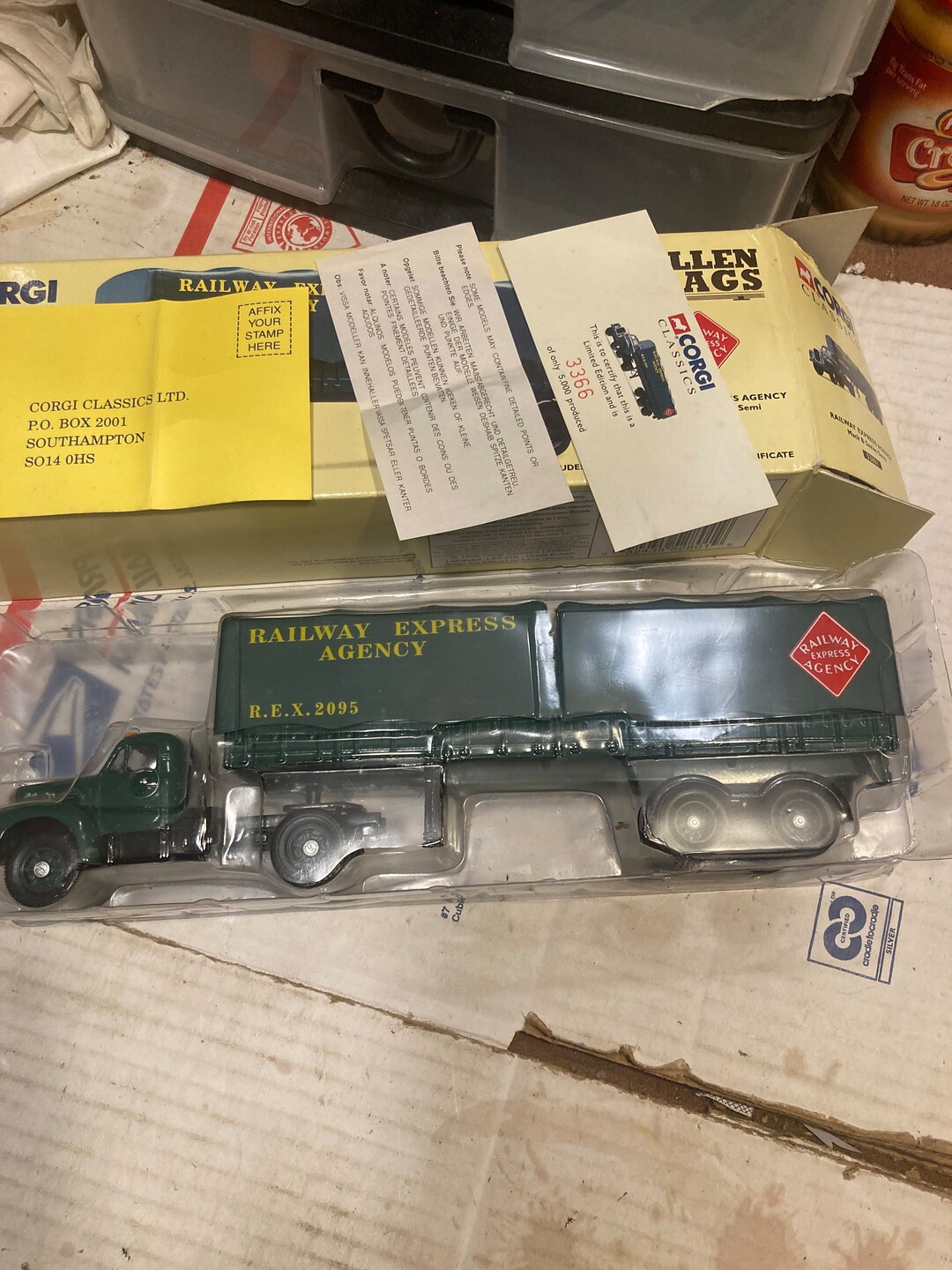 Vintage Corgi RAILWAY EXPRESS AGENCY Fallen Flags Tractor Trailer Truck ...