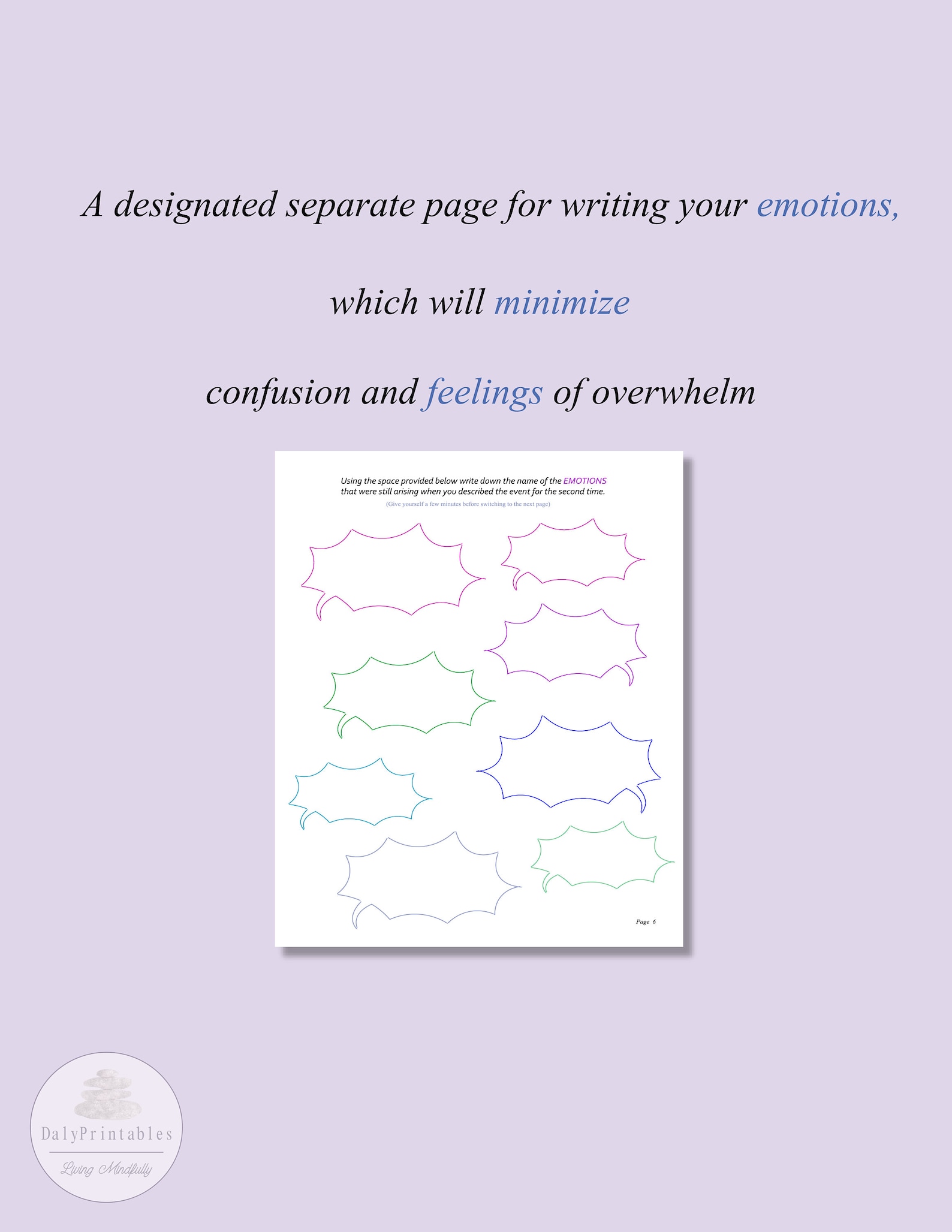 Emotion Regulation Journal for Self Awareness/personal - Etsy