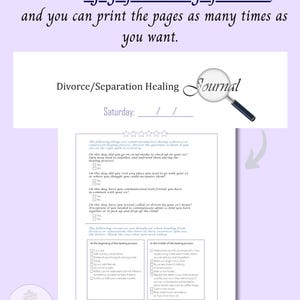 Divorce/separation Healing Journal (for Self Awareness/personal Growth ...