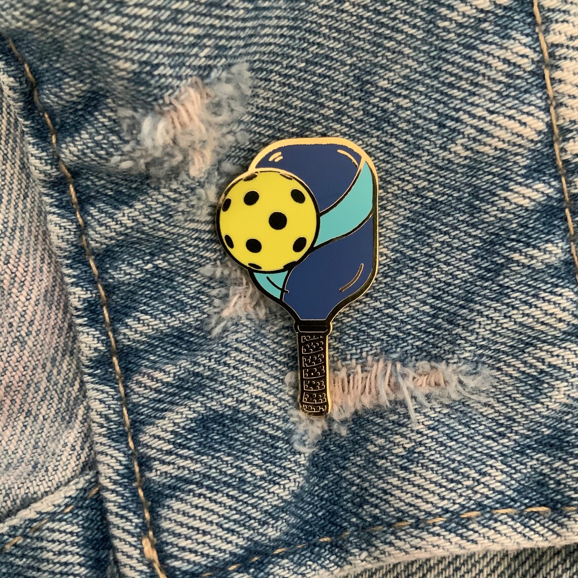 Pickleball Enamel Pin - Etsy