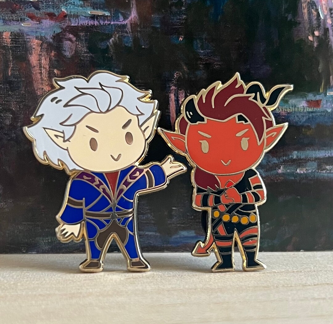 Astarion and Karlach Enamel Pins - Etsy