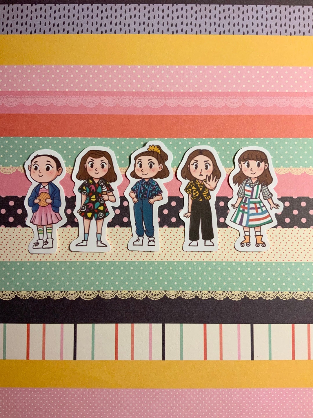 Els 80s Outfits Sticker Pack - Etsy