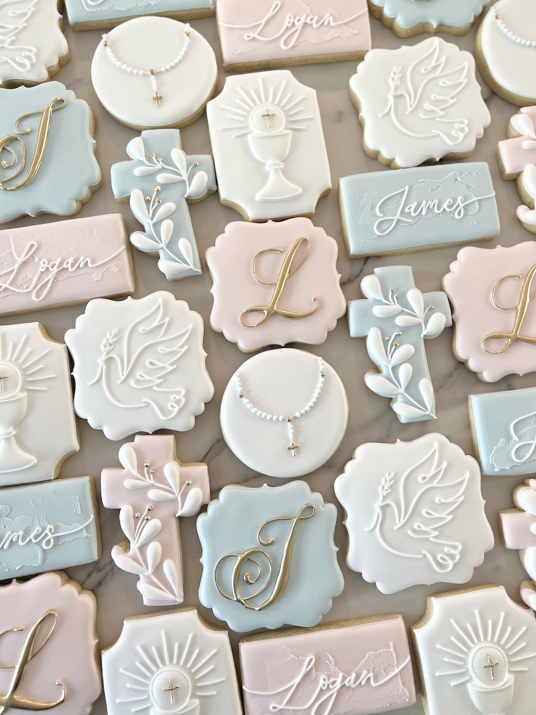 Communion Cookies Confirmation Cookies Mini Sugar Cookies / Boy Girl ...