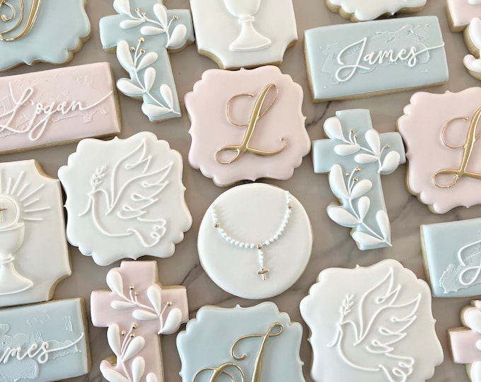 First Communion Cookies, , Girl First Communion, First Communion Favors ...