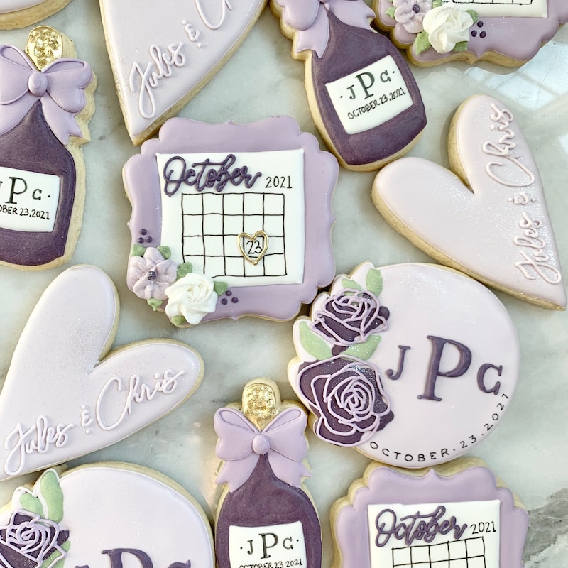 Custom Wedding Cookies - Etsy