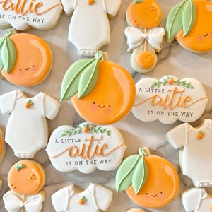 Little Cutie Cookies Baby Shower Cookies Decorated Sugar Cookies - Etsy