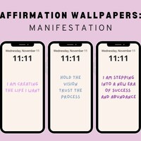 10 Manifestation Affirmation Phone Backgrounds, Positive Affirmation ...