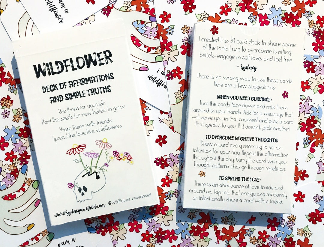 Wildflower Deck of Affirmation & Oracle Cards - Etsy