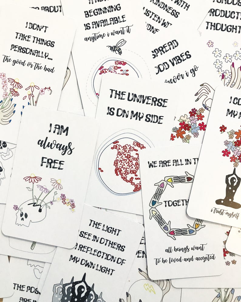 Wildflower Deck of Affirmation & Oracle Cards - Etsy