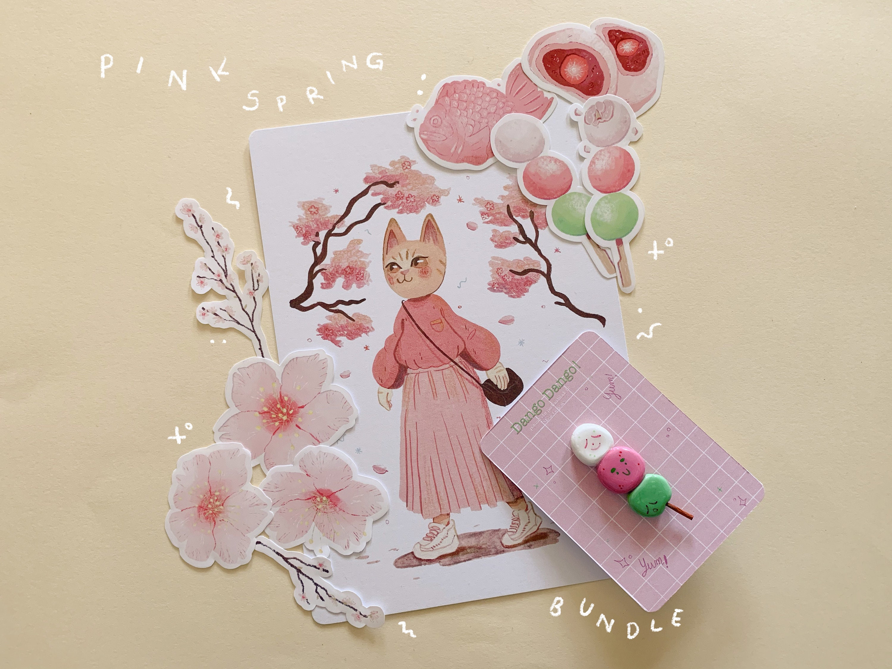 Sakura Cherry Blossom Bundle Japanese Food Stickers Sakura | Etsy