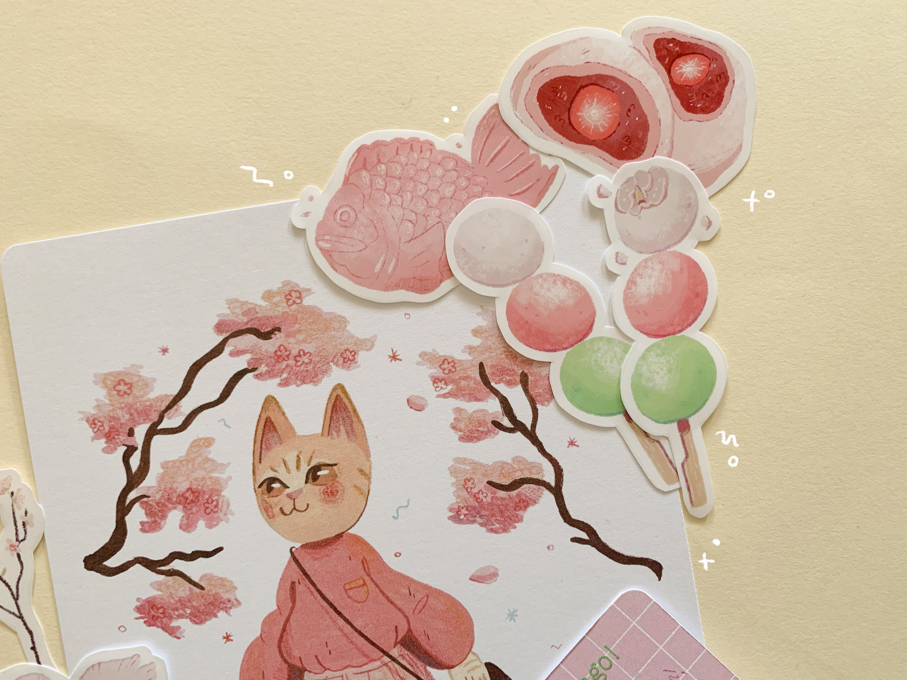 Sakura Cherry Blossom Bundle Japanese Food Stickers Sakura | Etsy