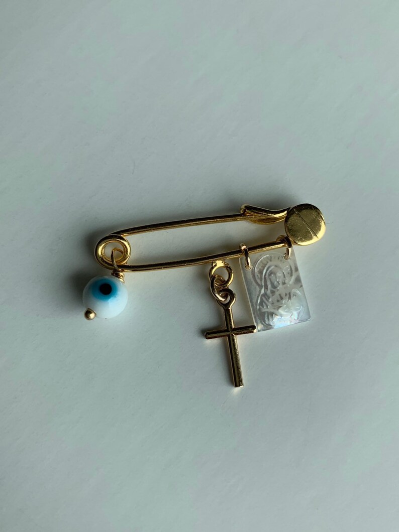 24k Gold Plated Babypin. Baby Safety Pin. Baby Protection Pin. Baby ...