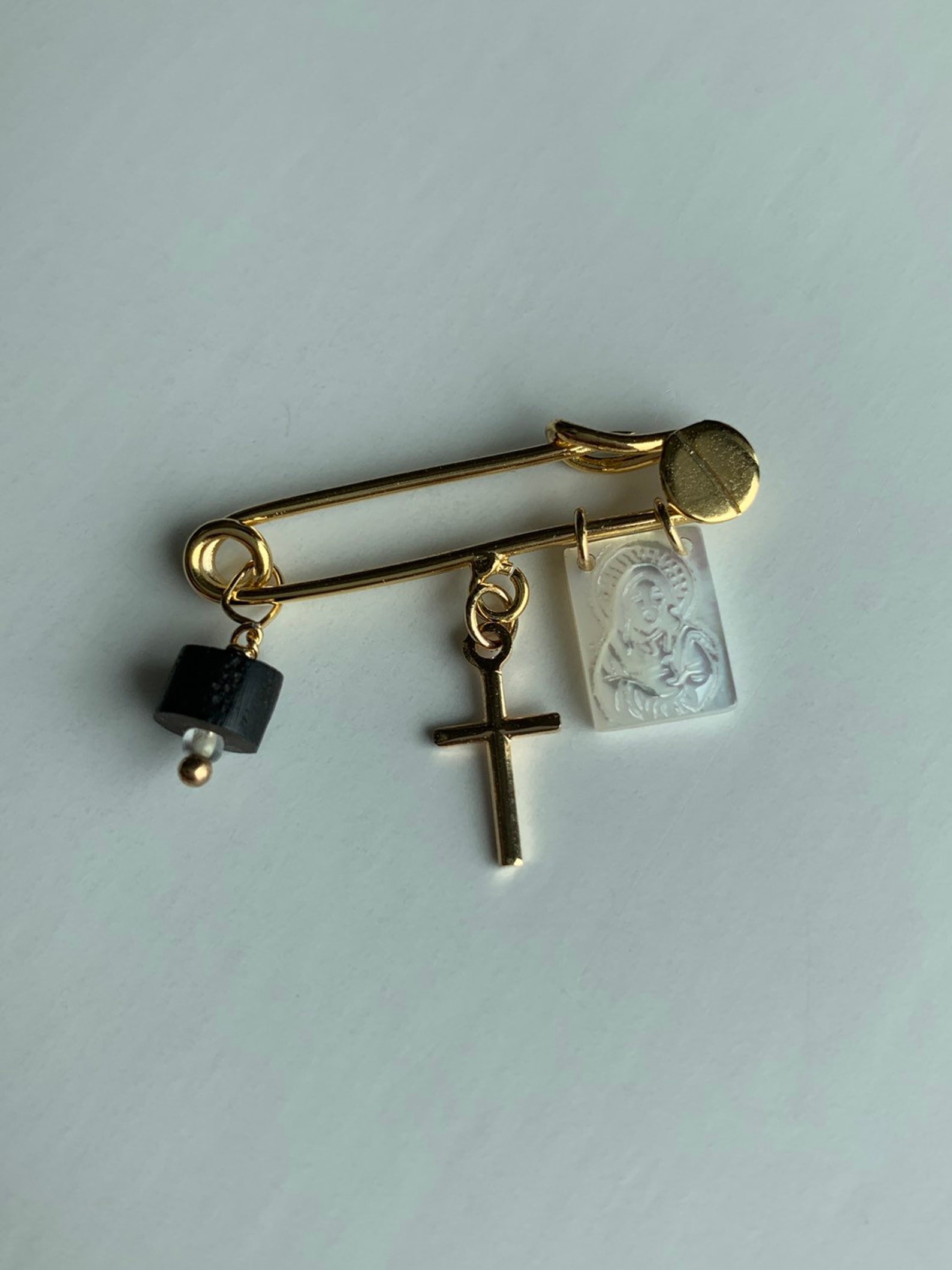 24k Gold Plated Babypin. Baby Safety Pin. Baby Protection Pin. Baby ...