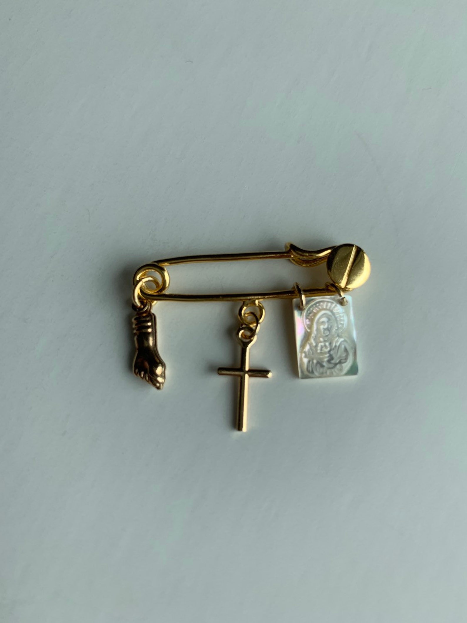 24k Gold Plated Babypin. Baby Safety Pin. Baby Protection Pin. | Etsy