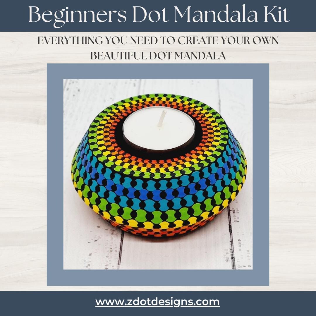 Beginner Dot Mandala Painting Kit | DIY Mindful Art Set | Mandala ...