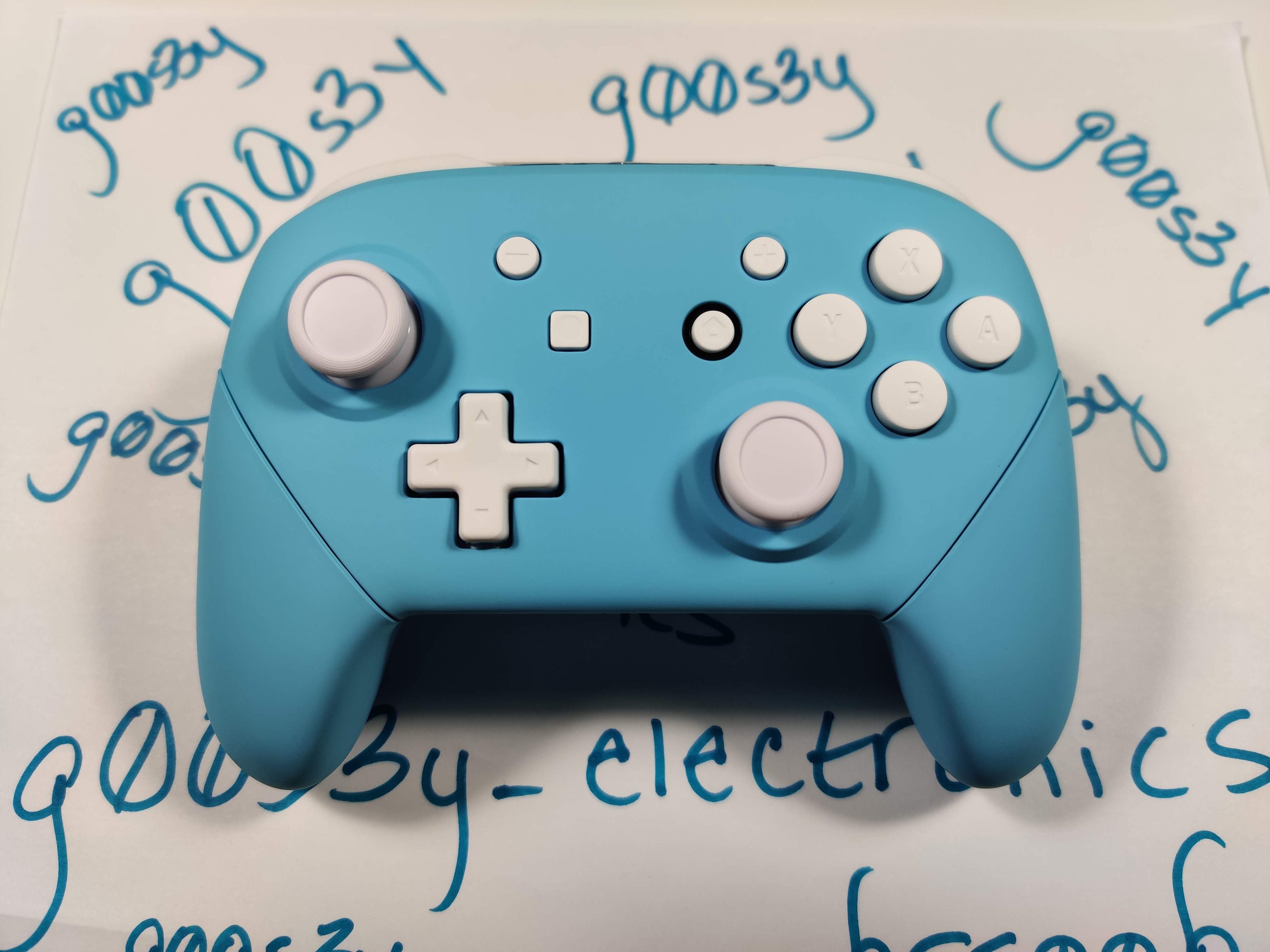 New Nintendo Switch Custom Light Blue Pro Controller with | Etsy